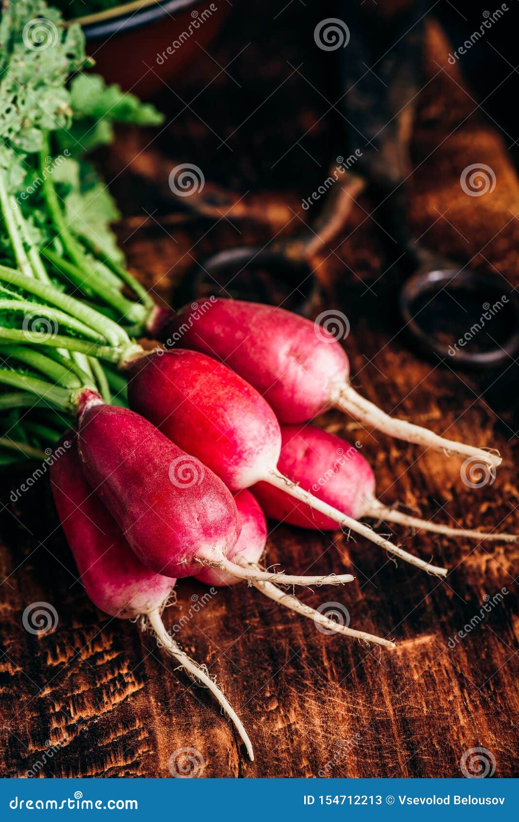 Red Radish on Cutting Board Stock Image - Image of ingredient, cutting ...