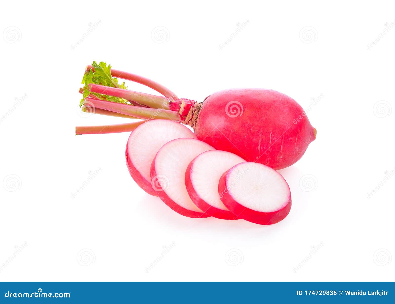 Red Radish on White Background Stock Photo - Image of ripe, radishes ...