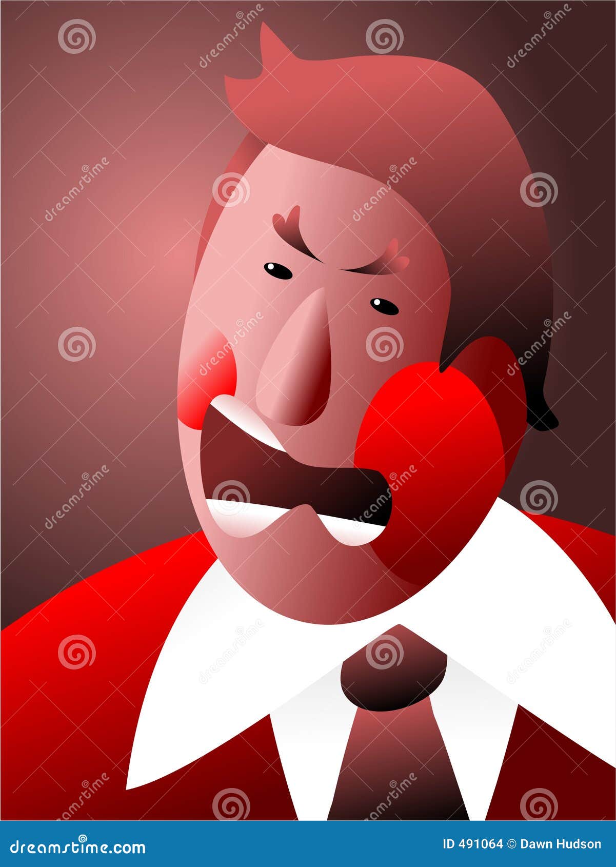 Red with rage stock illustration. Illustration of expressive - 491064