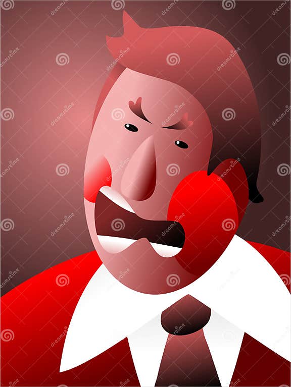 Red with rage stock illustration. Illustration of expressive - 491064