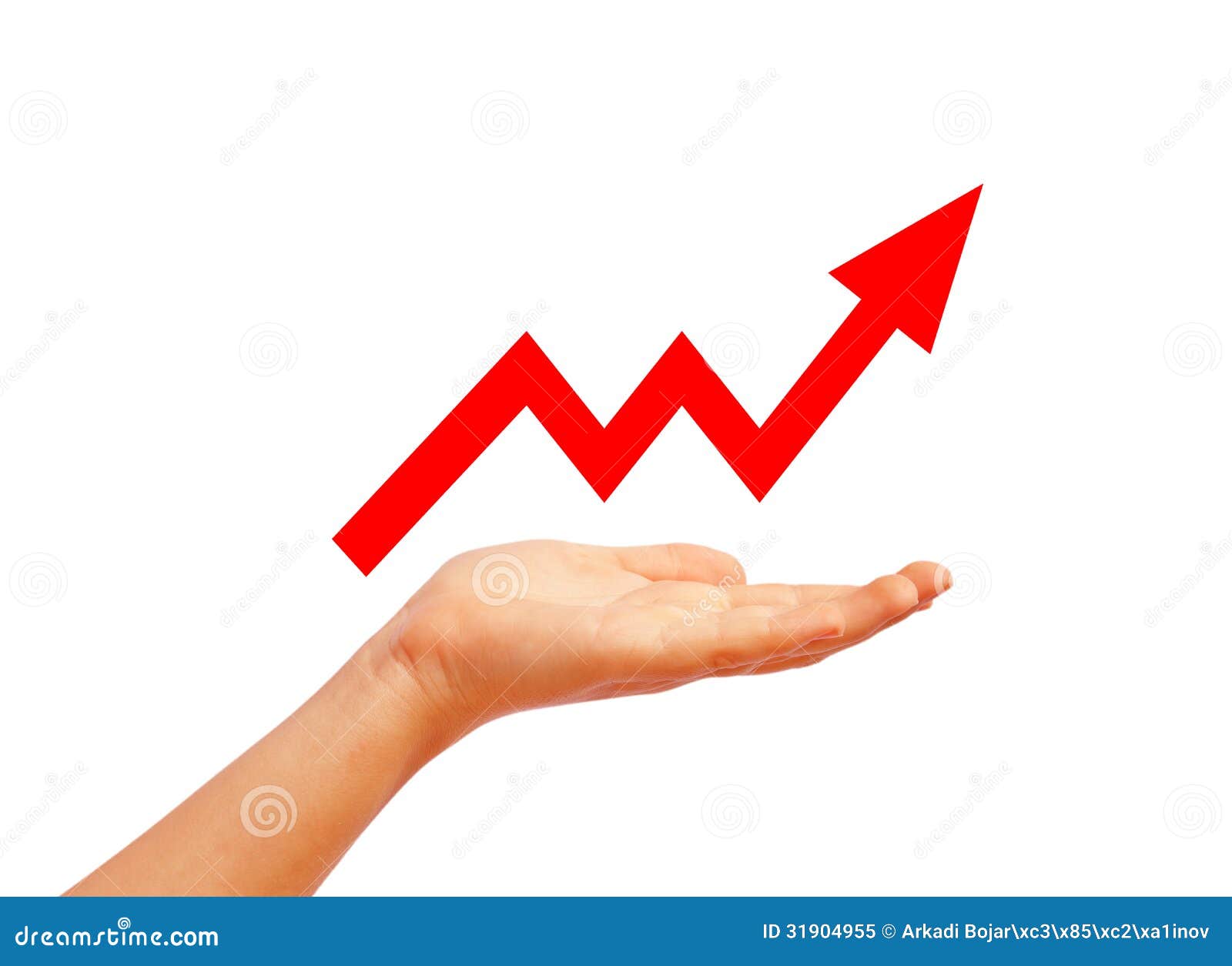 Red Raised Arrow Royalty-Free Stock Photo | CartoonDealer.com #31904955