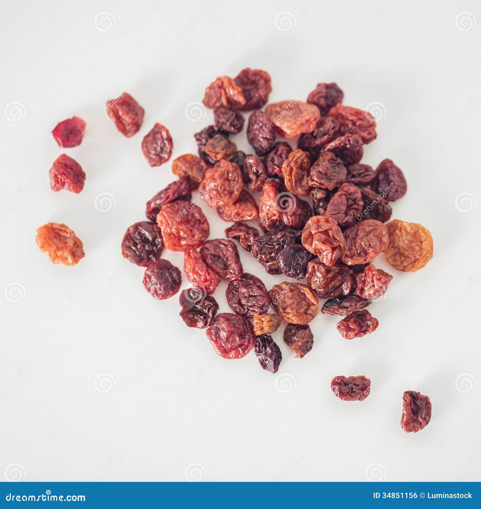 Red Raisins stock photo. Image of raisin, isolated, horizontal - 34851156