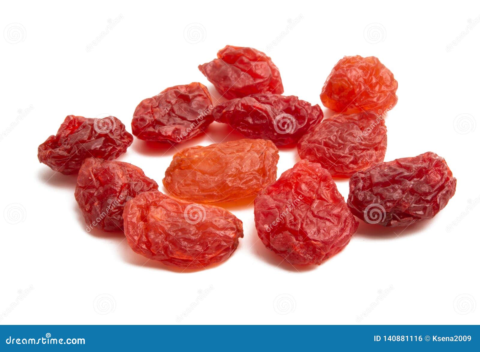 Red raisins isolated stock photo. Image of cranberries - 140881116
