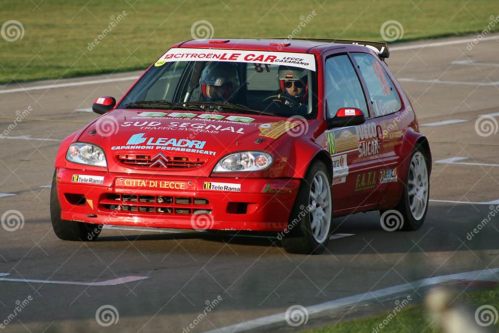 Red rally car editorial stock photo. Image of cars, rally - 5383628