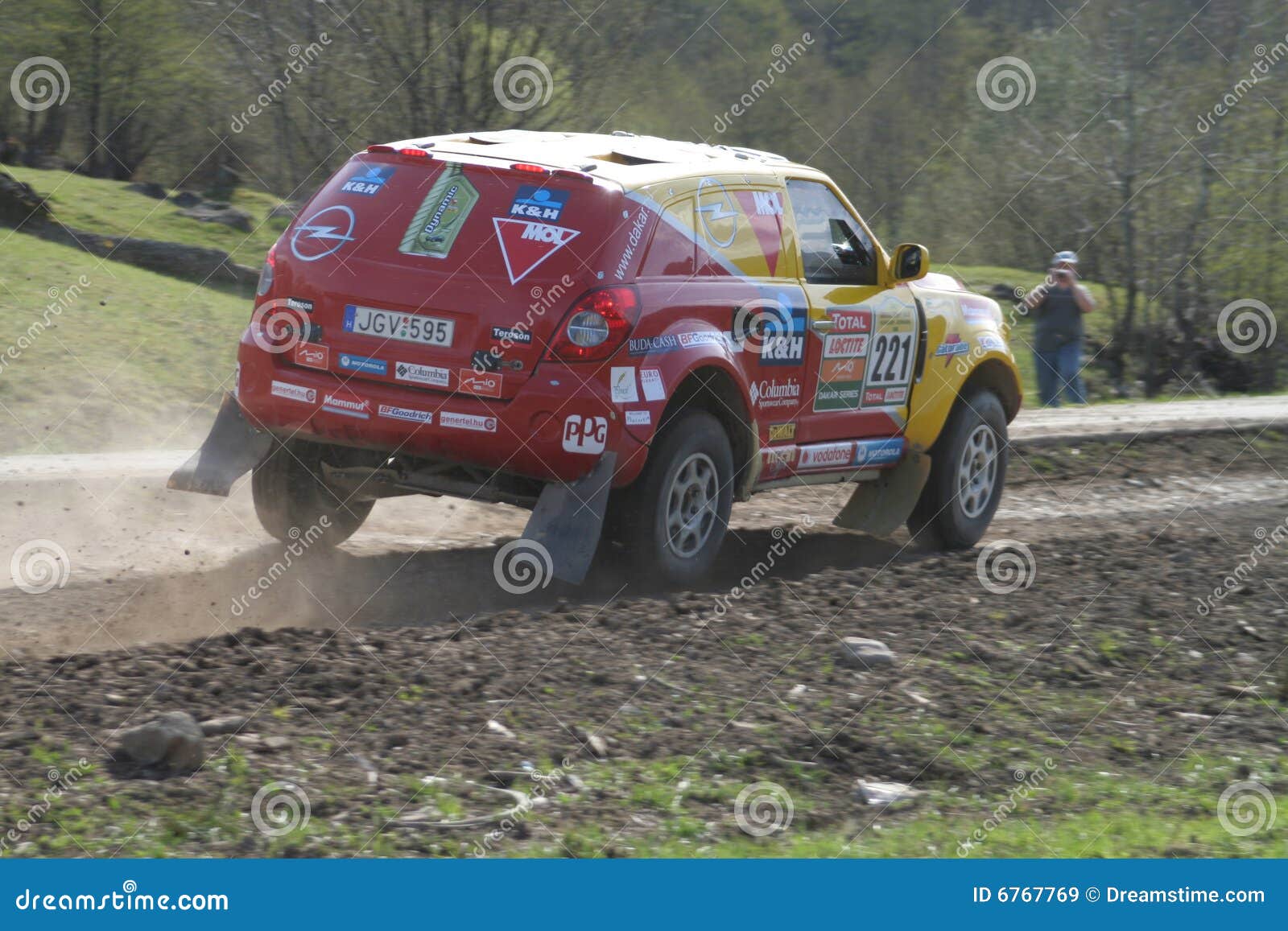 Red rally car editorial stock image. Image of dust, extreme - 6767769