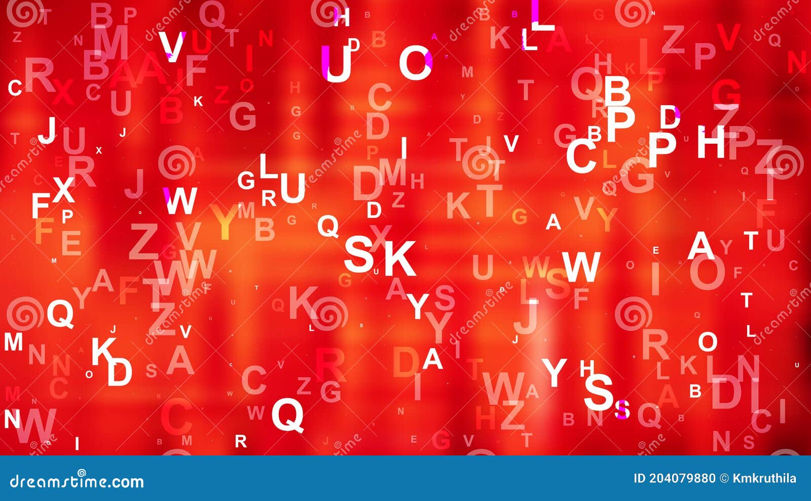 Red Random Alphabet Background Vector Illustration Stock Illustration ...