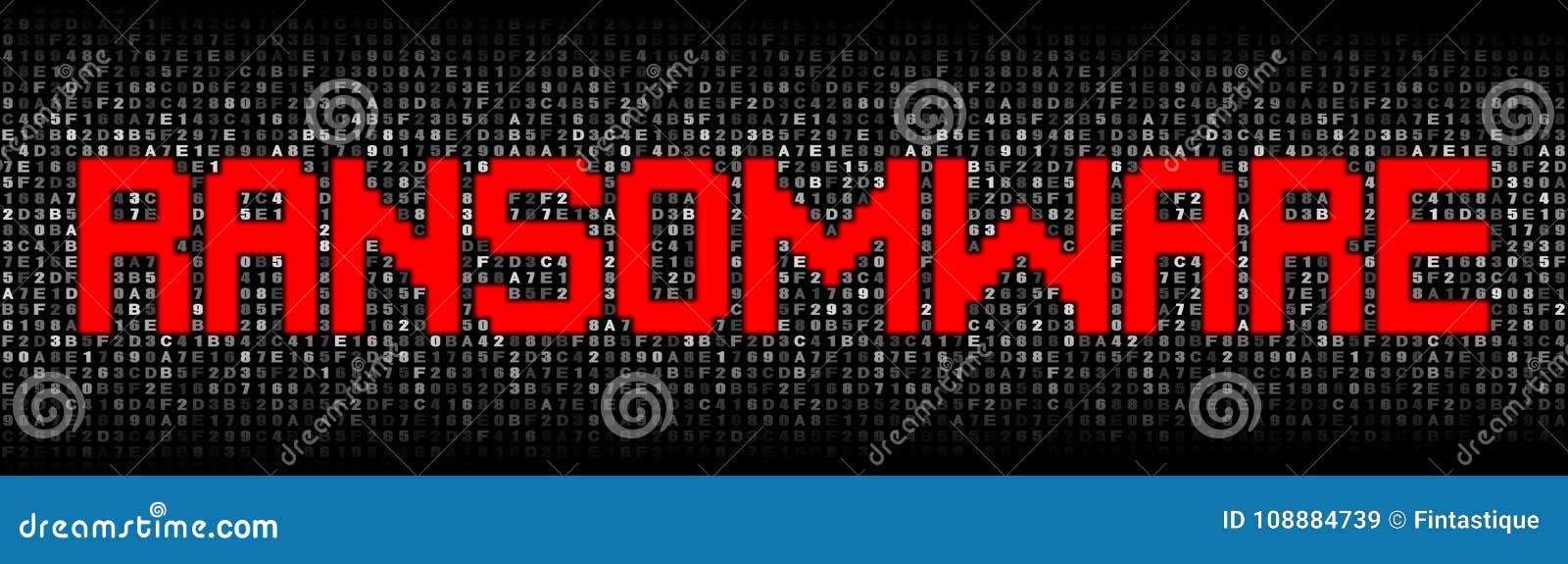 Ransomware Text on Hex Code Illustration Stock Illustration ...