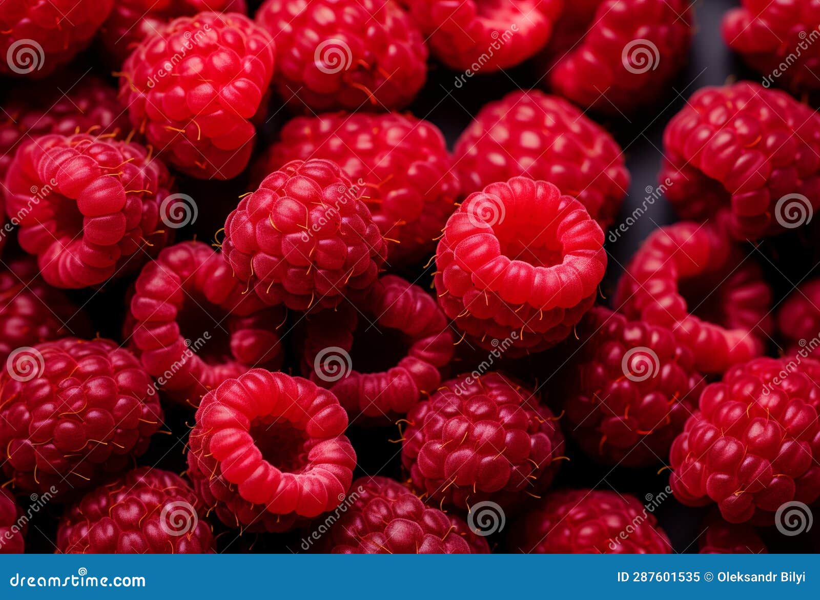 Red Raspberry Background Arranged Together Stock Illustration ...