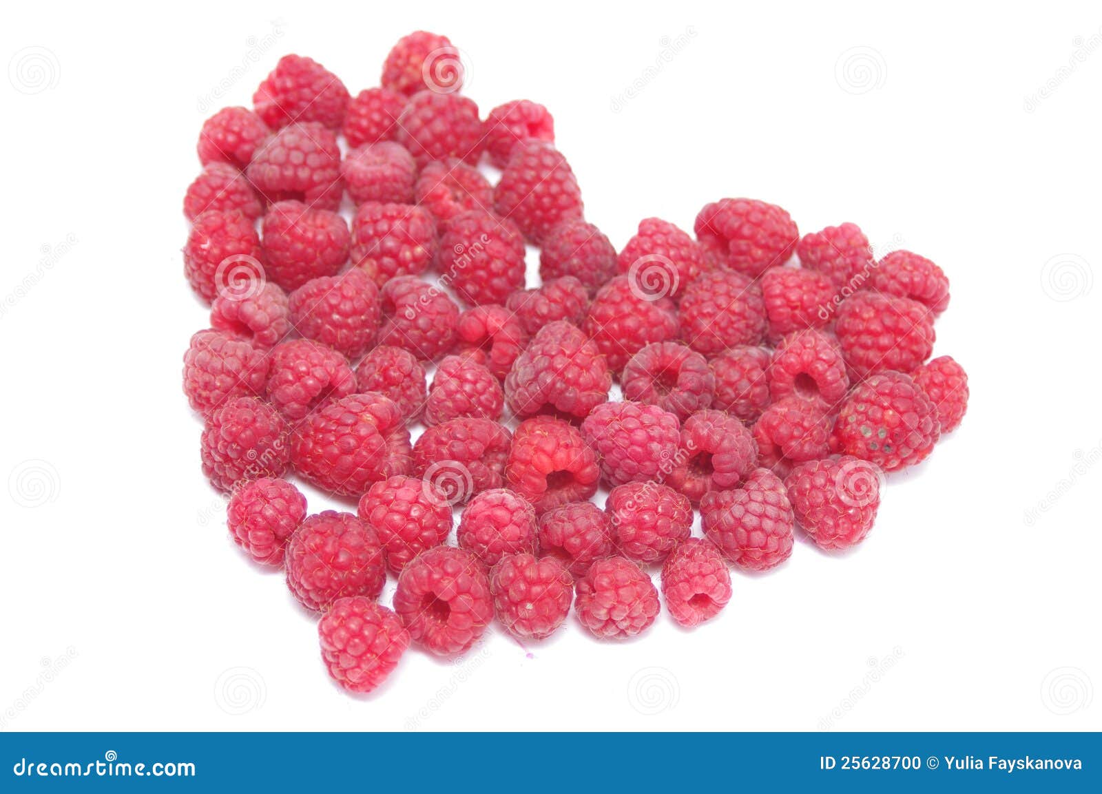 Red Raspberry in the Form of Heart Stock Photo - Image of raspberry ...