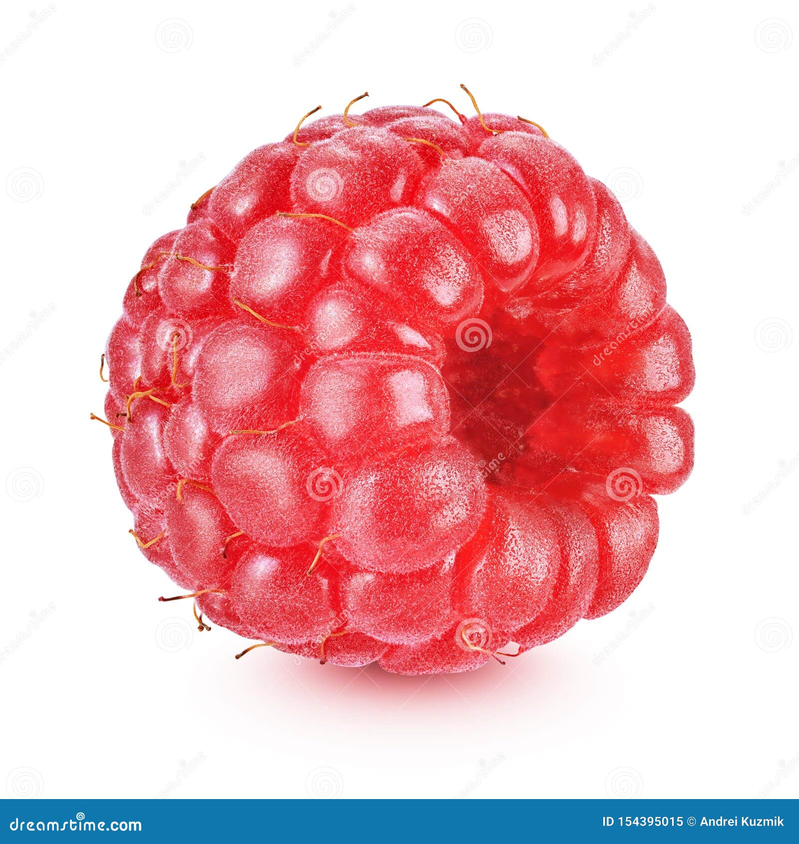 Red Raspberry Isolated on White Background Stock Image - Image of ...