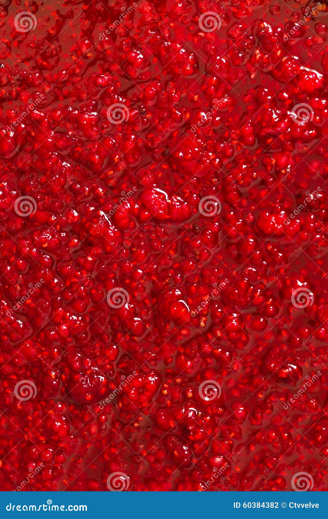 Raspberry Marmalade In Bowl, A Spoon With Marmalade And Dough In Hearts ...