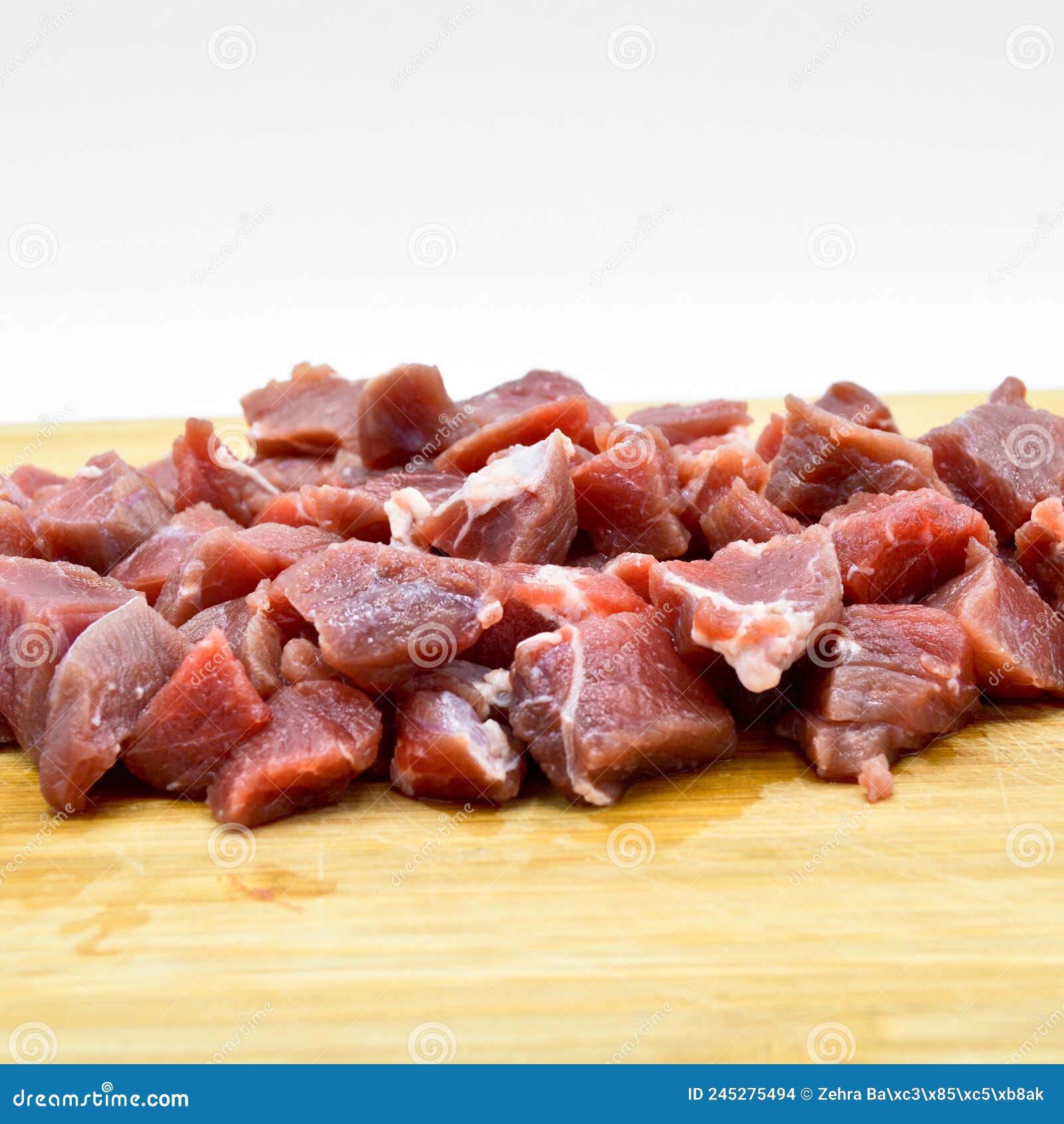Red Raw Meat Pieces, Very Fresh Stock Photo - Image of bloody, butchers ...