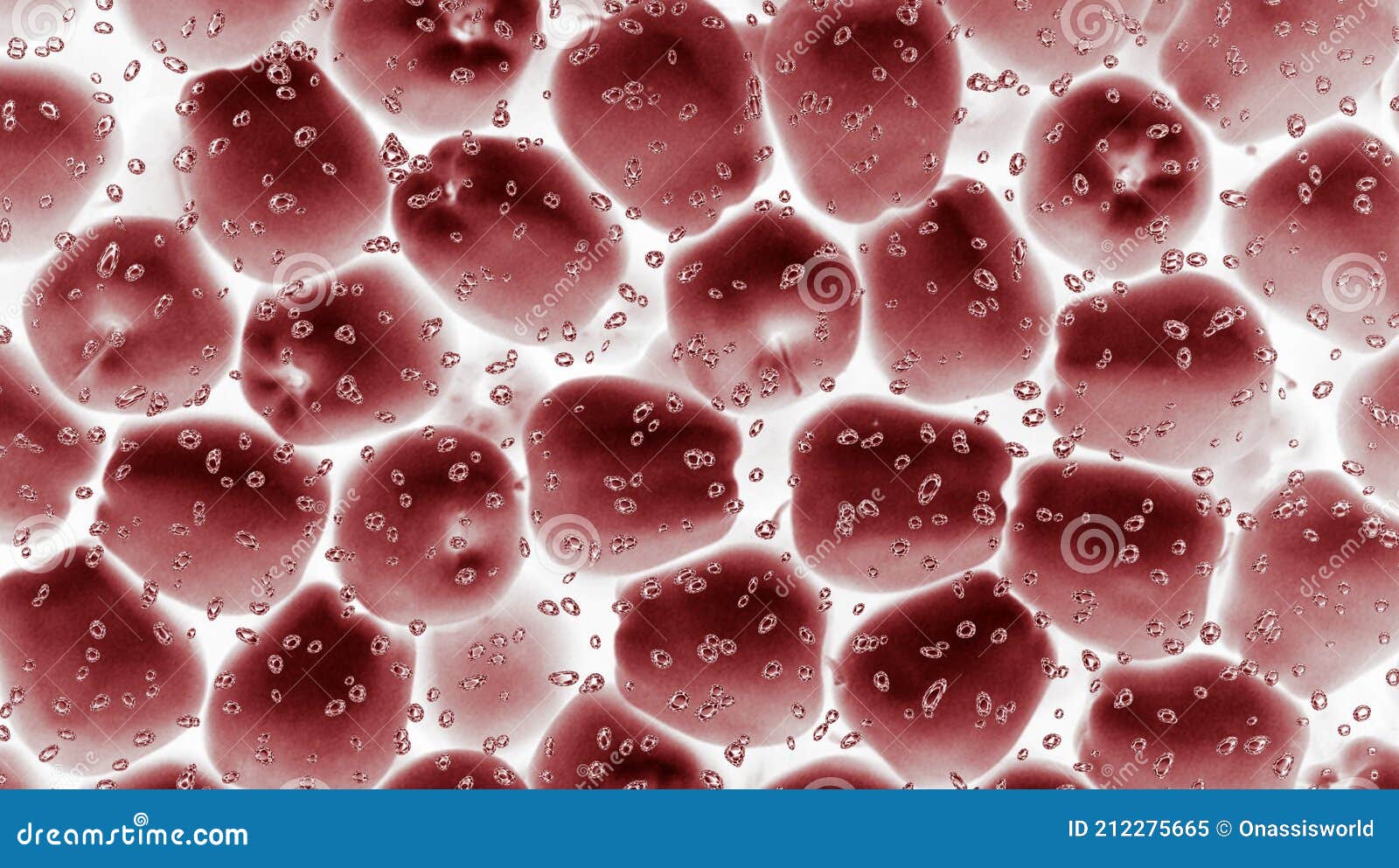 Red X-ray Apples Abstract Background Stock Illustration - Illustration ...