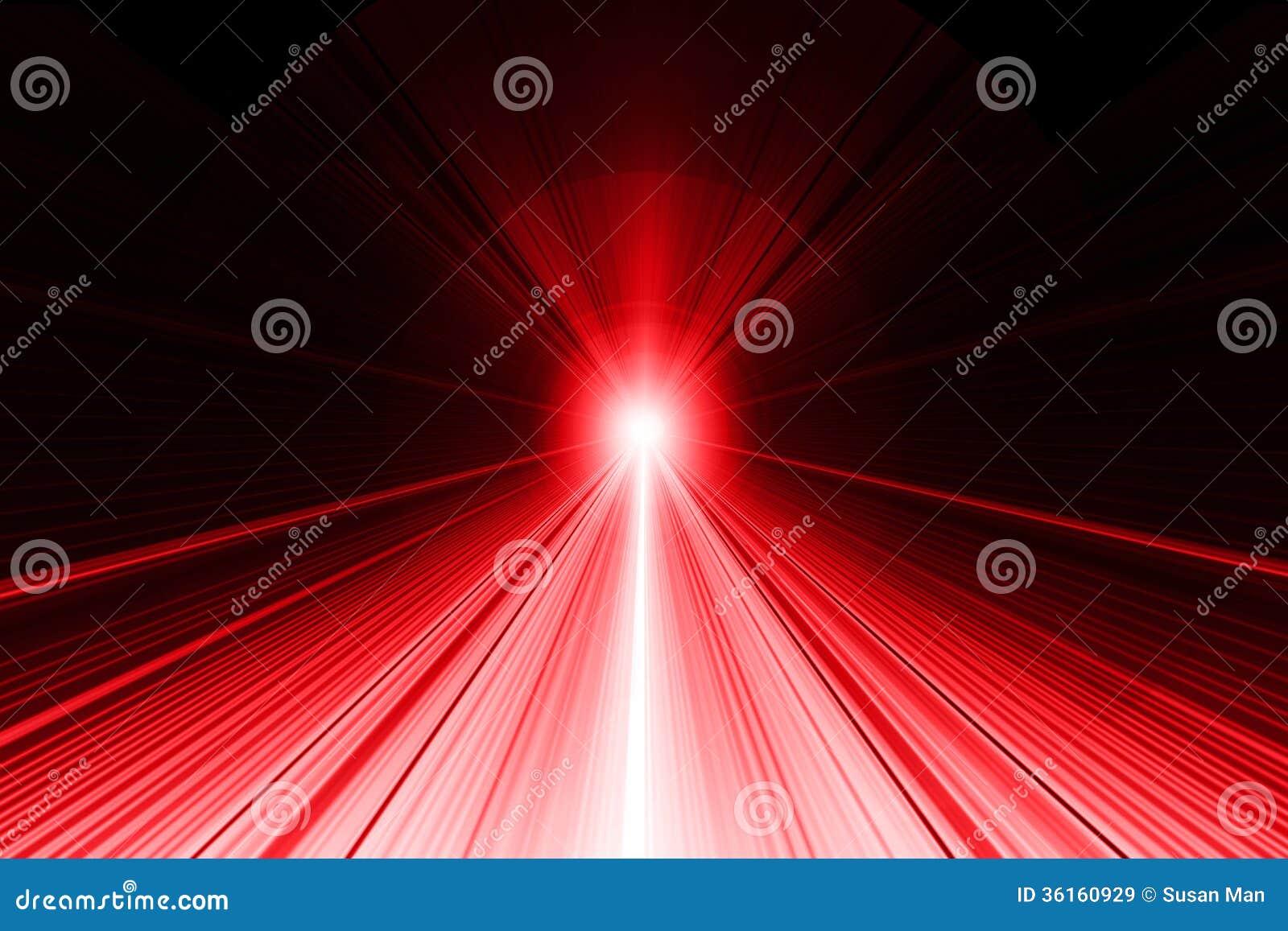 Ray of Light Abstract Background - Red on Black Stock Illustration ...