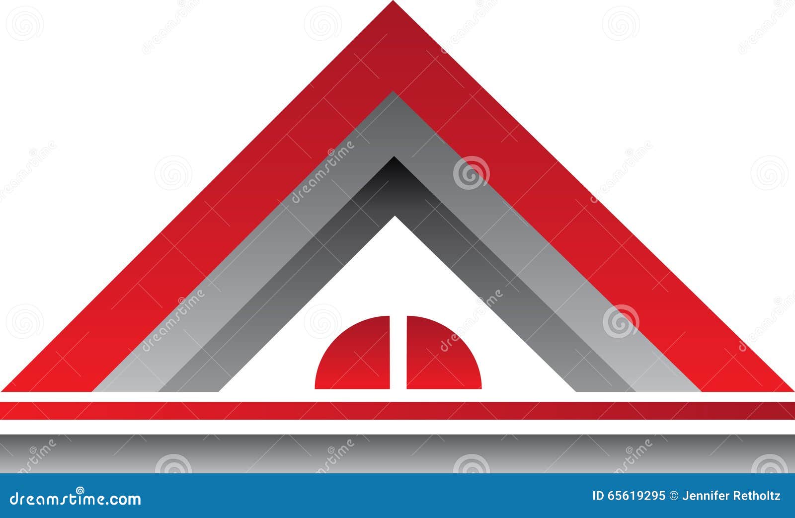 Red Real Estate Logo House stock illustration. Illustration of ...