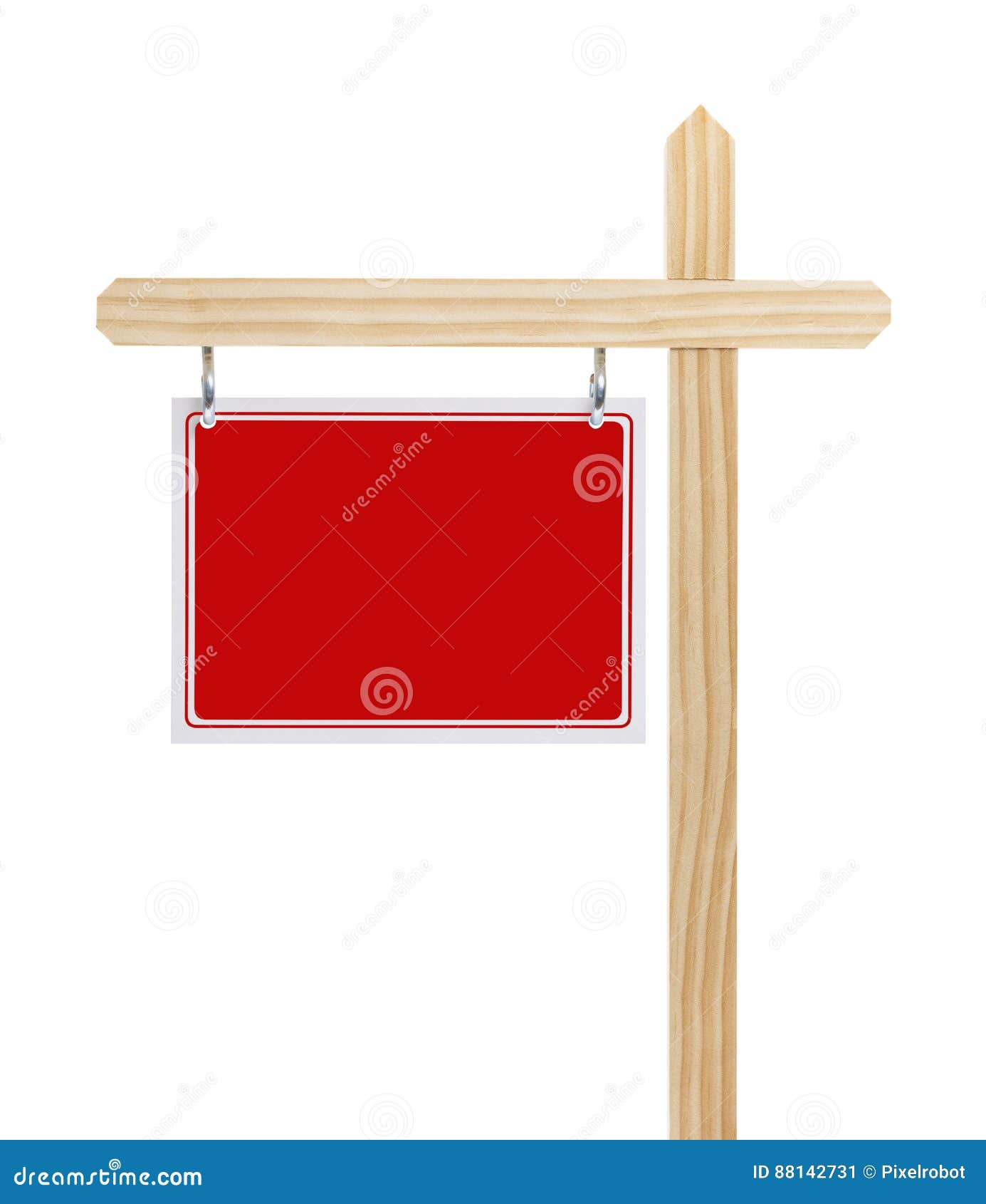Red Real Estate Sign stock image. Image of residential - 88142731