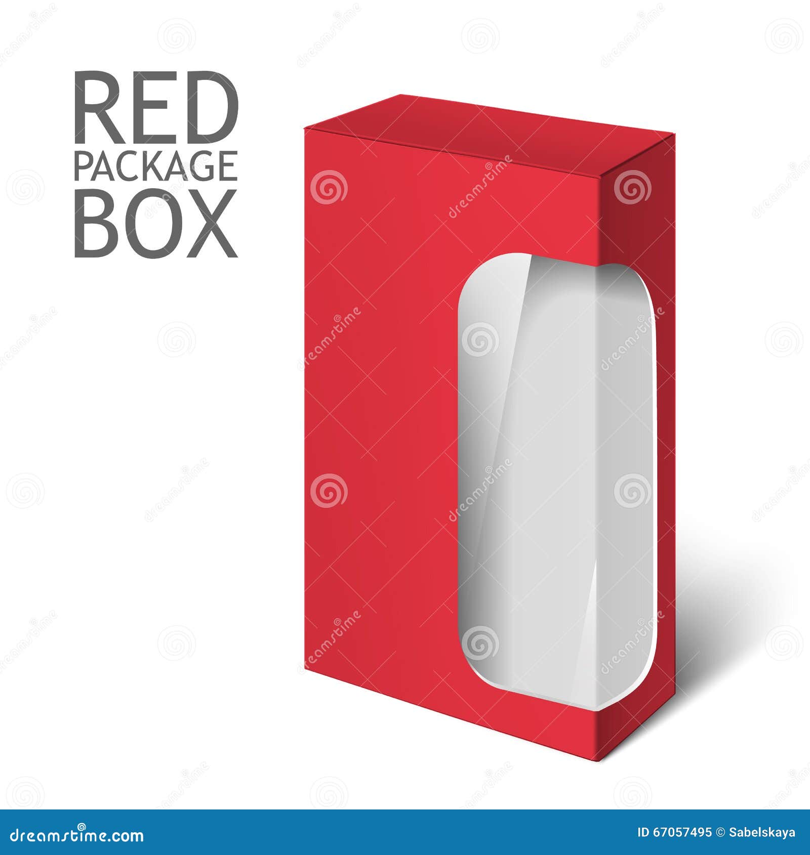 Red Realistic Box. Mockup Template Stock Vector - Illustration of ...