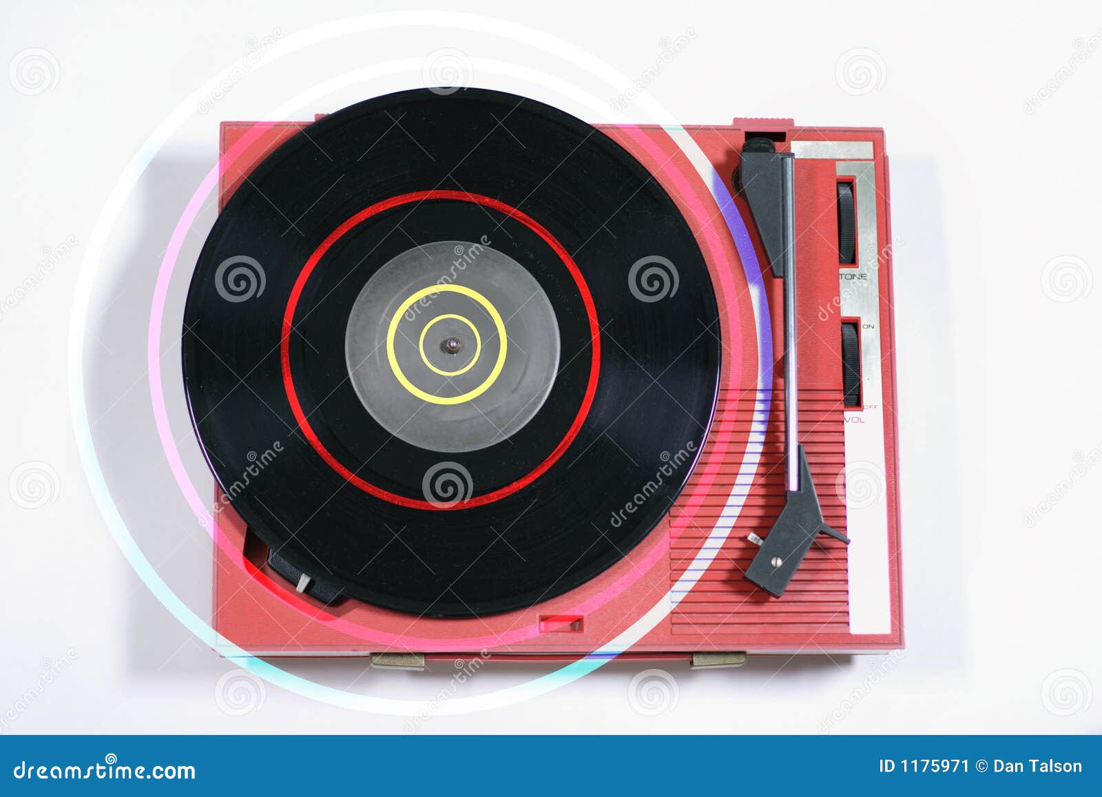 Red record player stock image. Image of pump, retro, analogue - 1175971