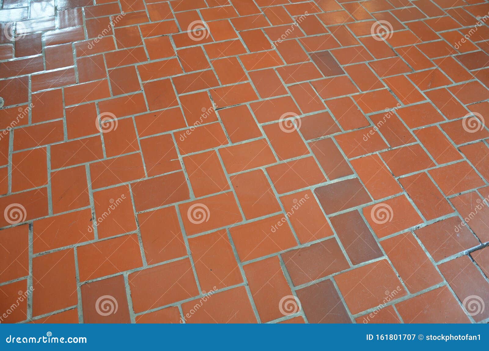 Red Rectangle Brick Tile Floor or Ground Stock Image - Image of ground ...