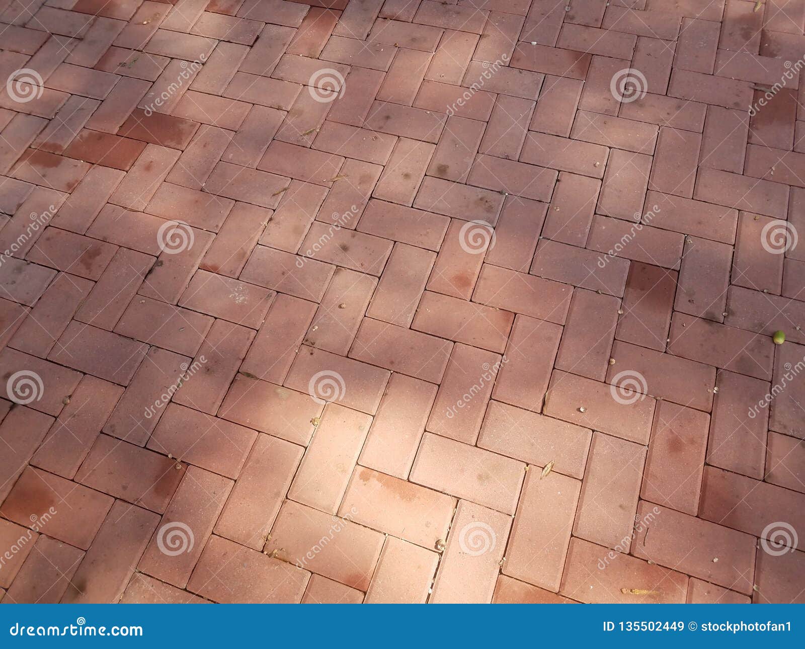Red Rectangle Brick Tiles on Ground or Background Stock Image - Image ...