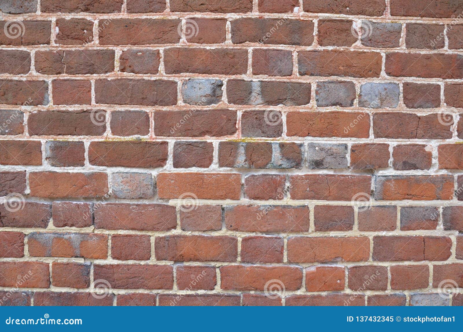 Red Rectangle Brick Wall or Masonry or Tessellation Stock Image - Image ...