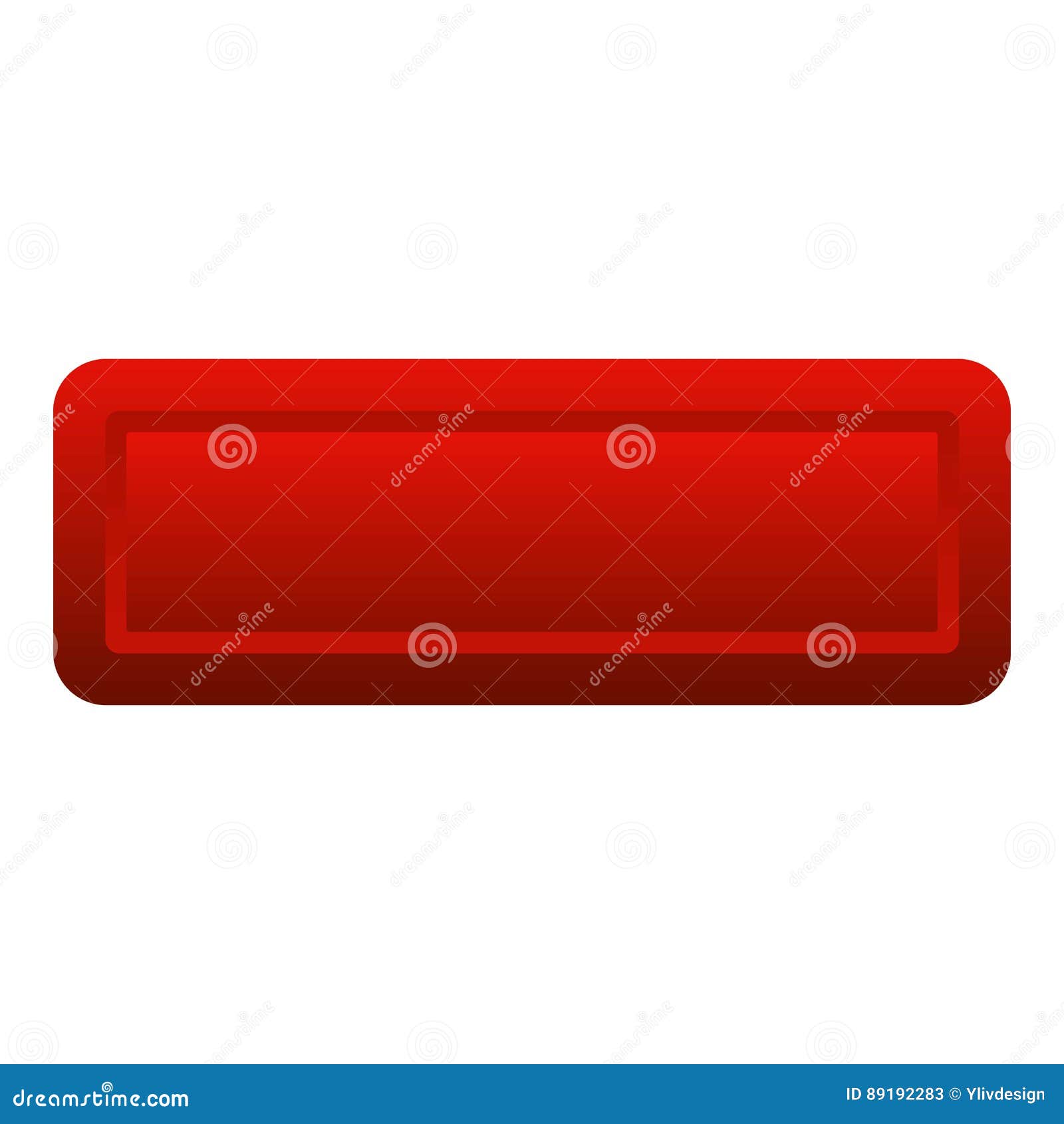 Red Rectangle Button Icon, Flat Style Stock Vector - Illustration of ... Red Rectangle Button Icon, Flat Style Stock Vector - Illustration of ...
