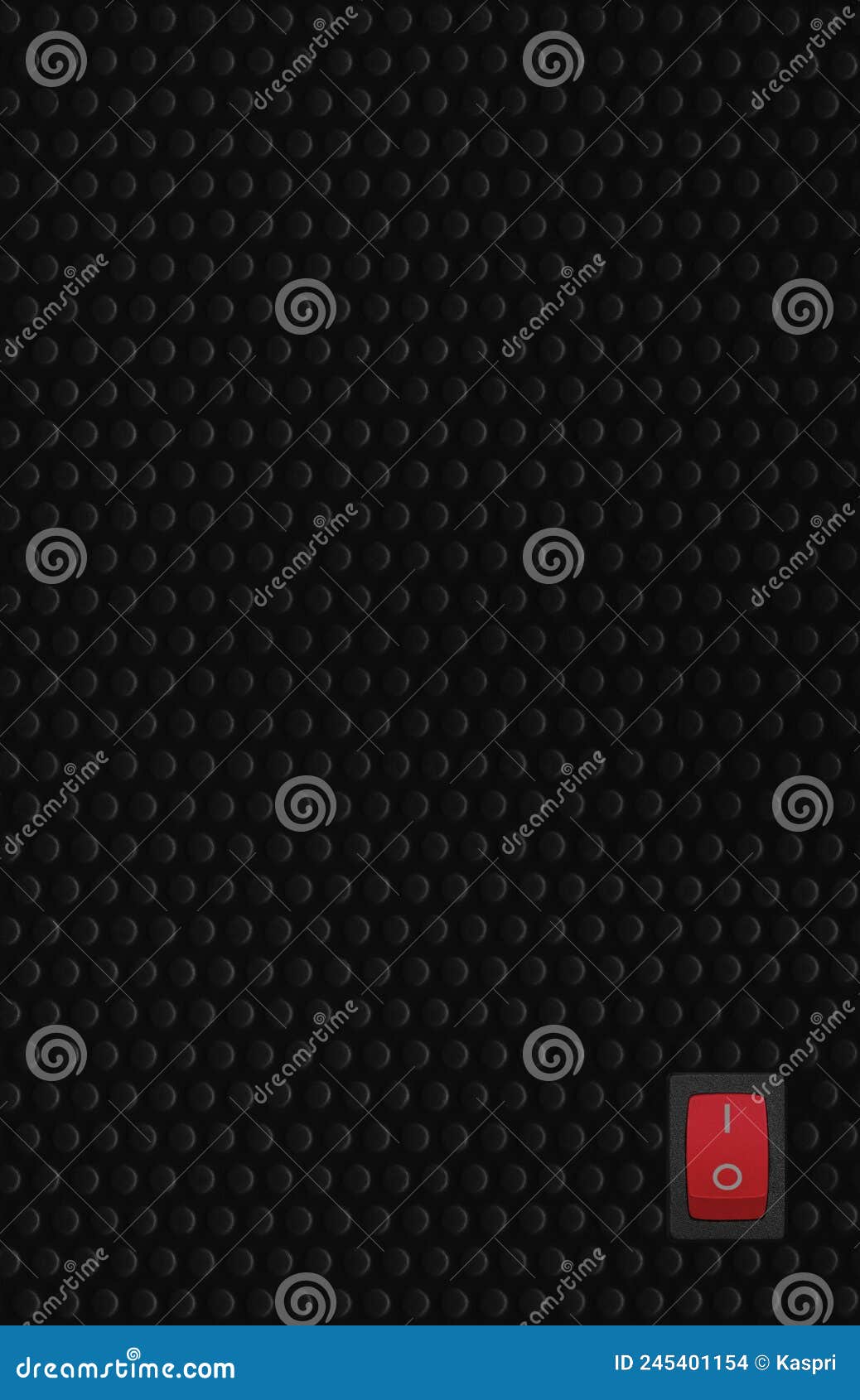 Red Rectangle Rocker Power Switch in on Position, Black Abstract Dot ...