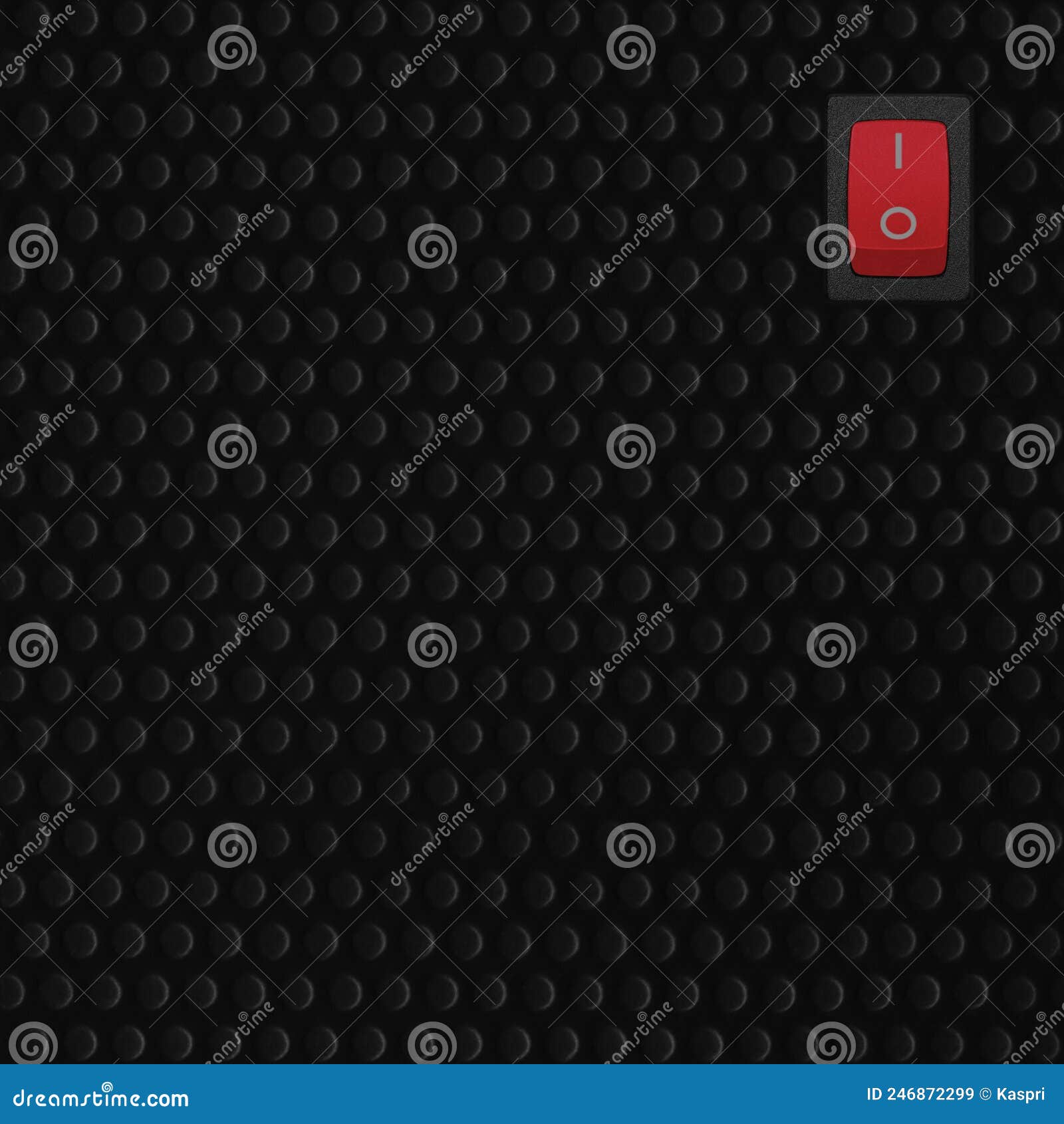Red Rectangle Rocker Power Switch in on Position, Black Abstract Dot ...