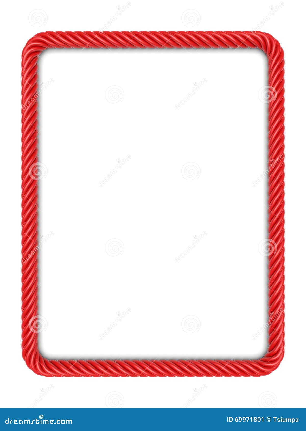 Red rectangle rope frame stock illustration. Illustration of border ...
