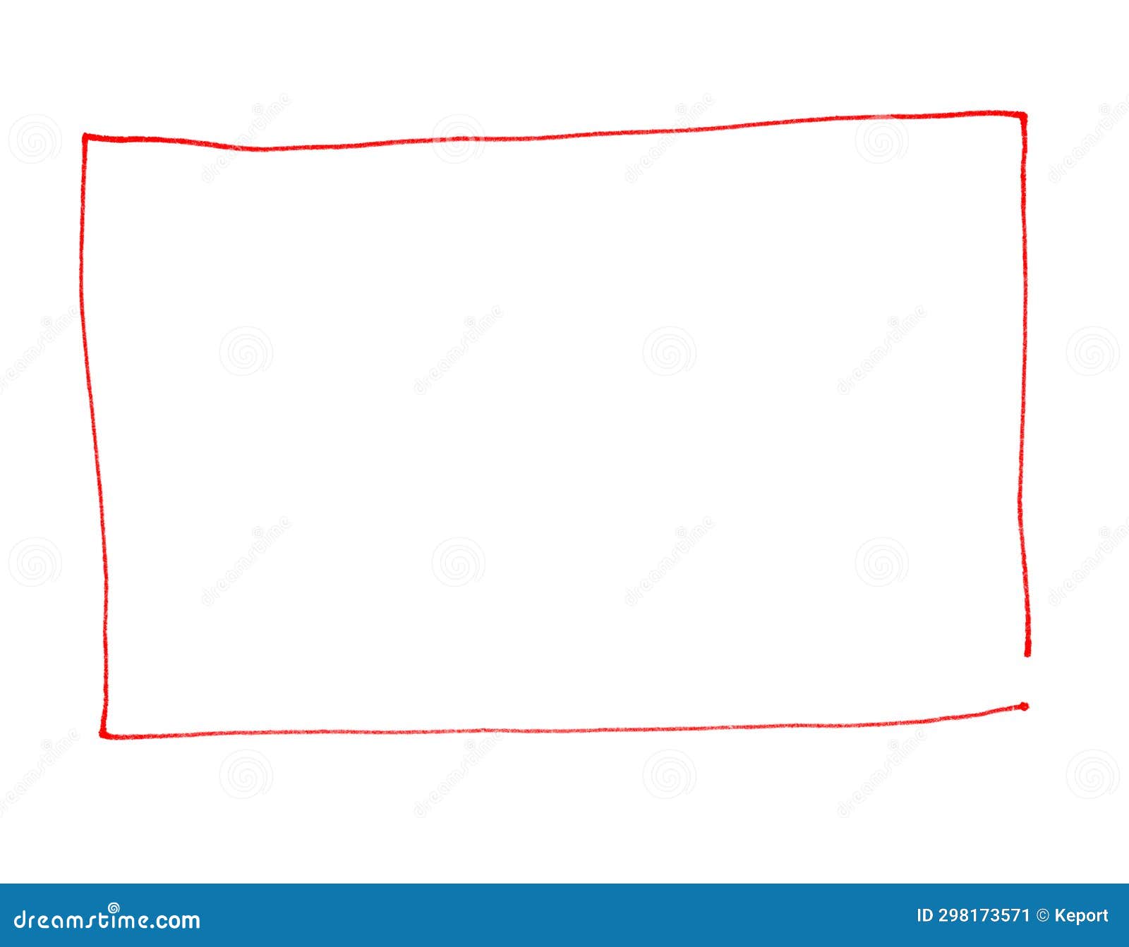 Red Rectangle with Thin Frame Stock Illustration - Illustration of ...