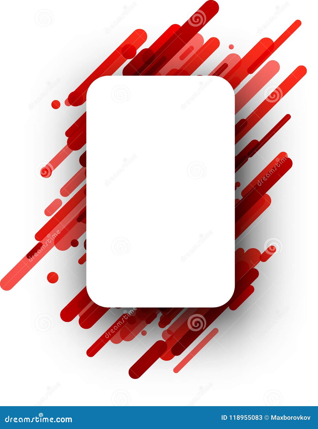 Red Rectangular Background on White. Stock Vector - Illustration of ...