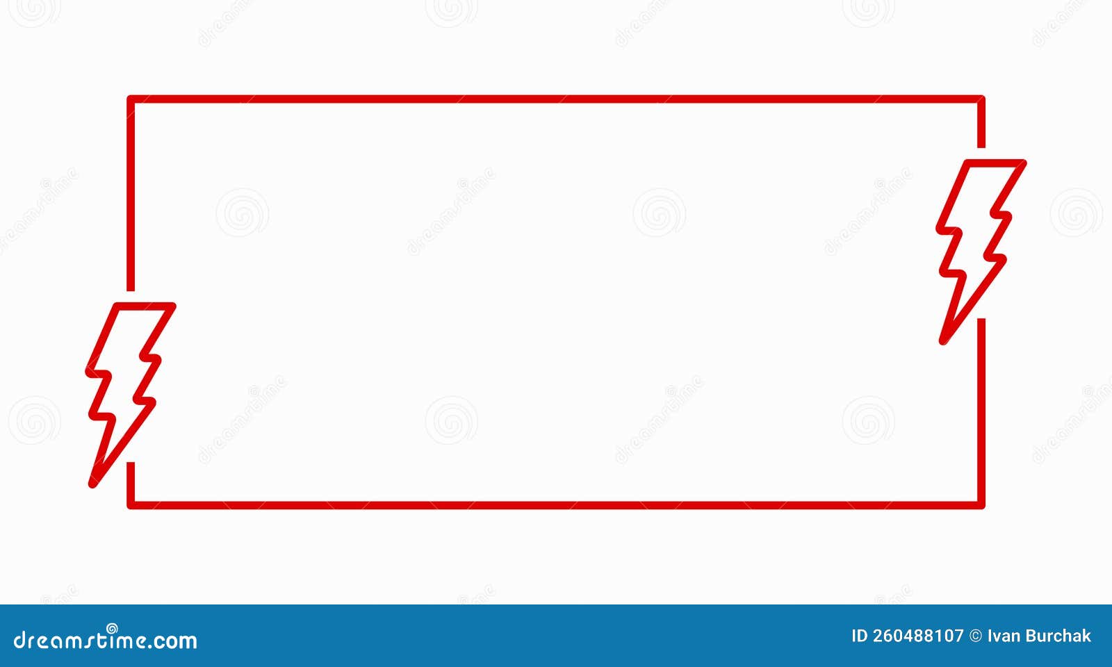 Red Rectangular Breaking News Frame. Flat Vector Illustration Isolated ...