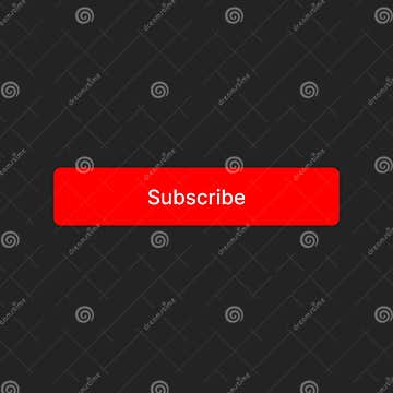 Red Rectangular Subscribe Button on Transparent Background Stock Vector ...