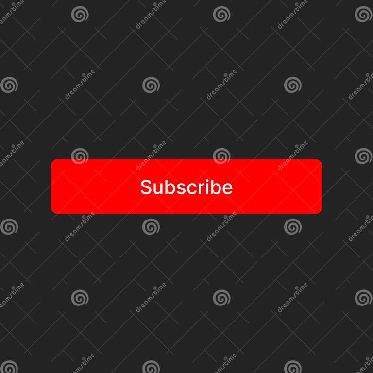 Red Rectangular Subscribe Button on Transparent Background Stock Vector ...