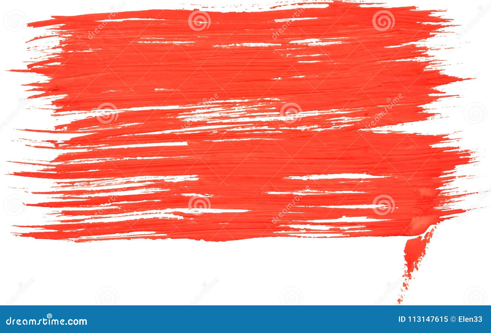 Red Rectangular Watercolor Texture Paint Stain Brush Cartoon Vector ...