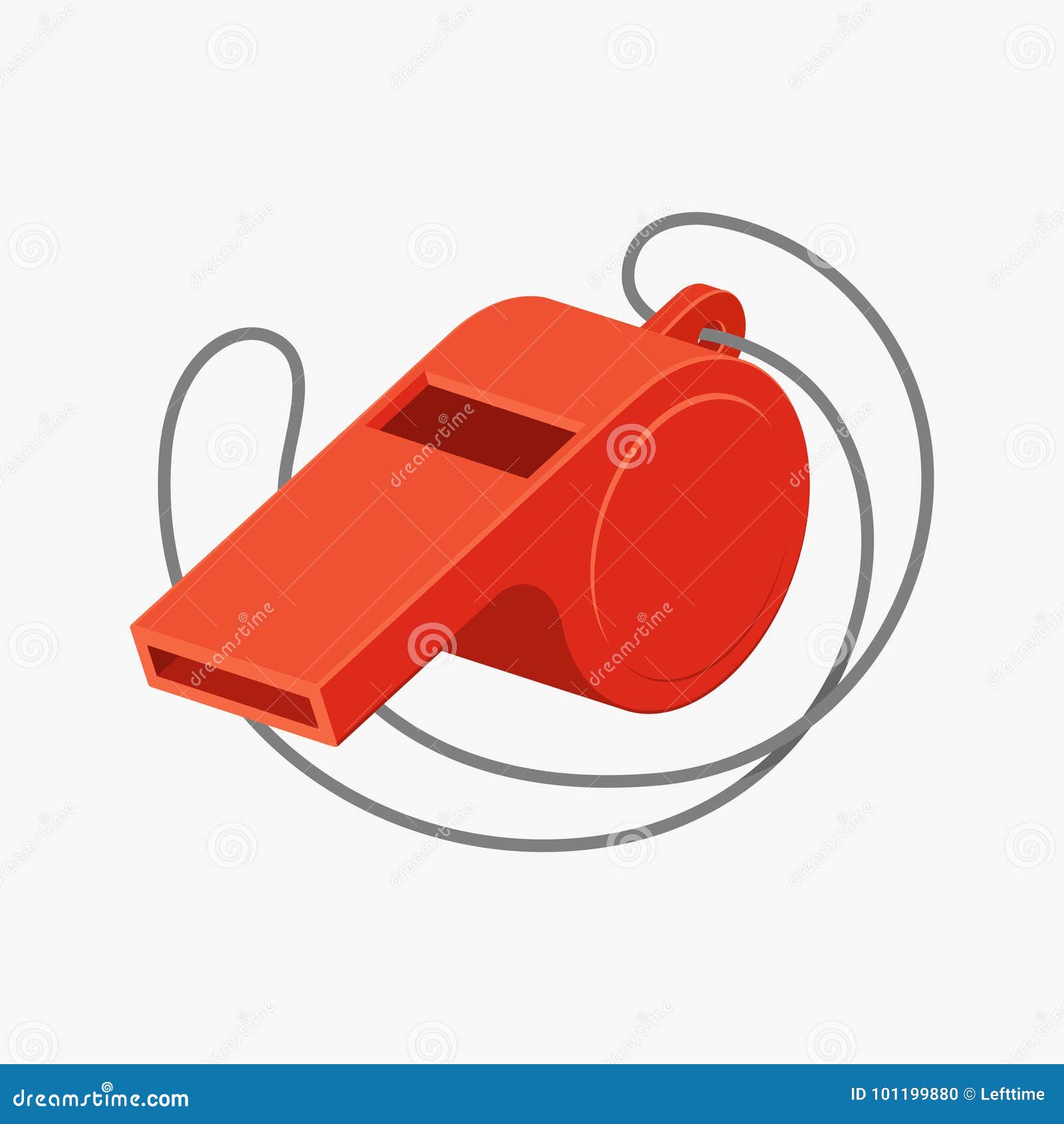 Cartoon Referee Whistle Stock Vector Illustration Of