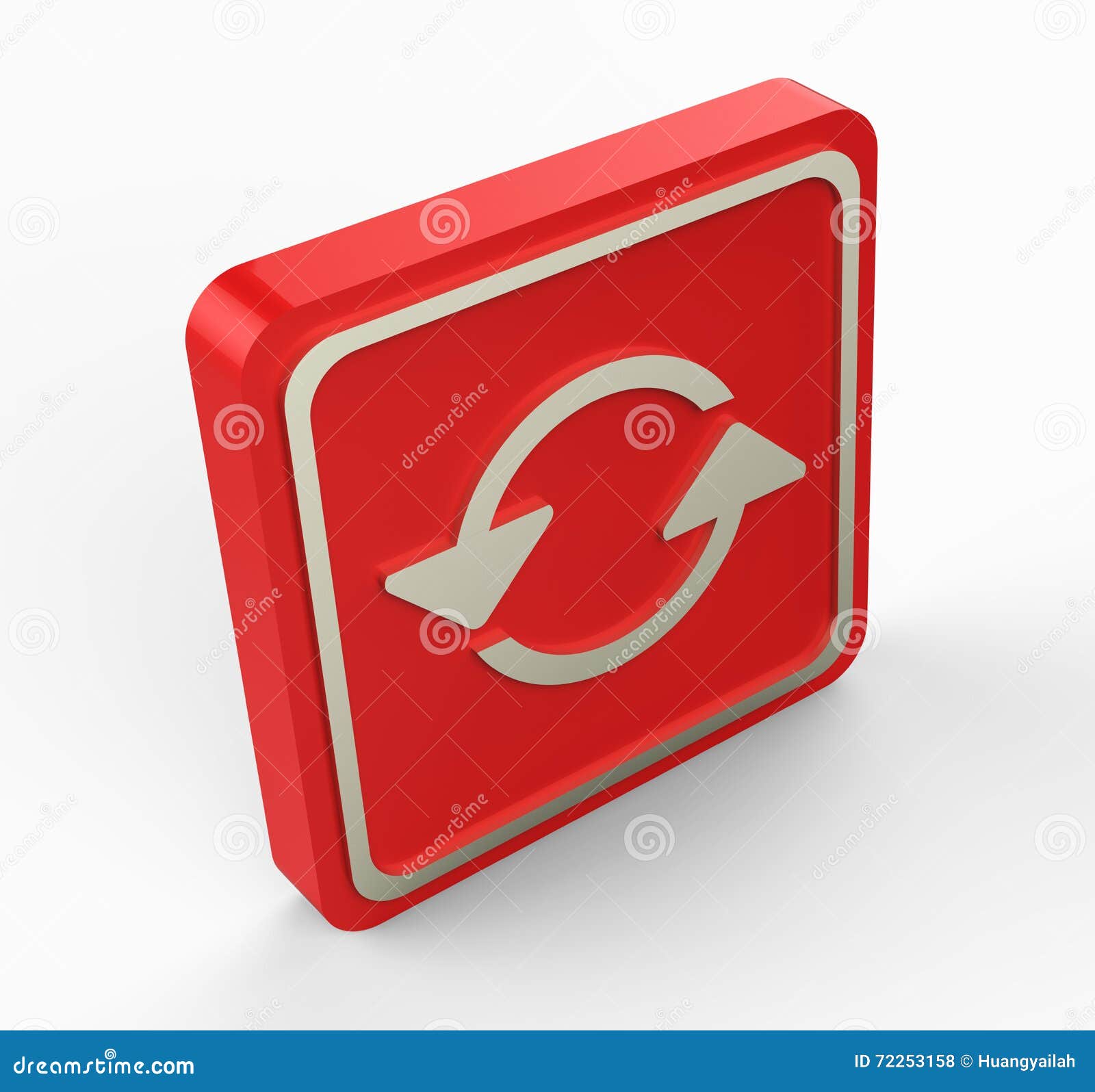 Red refresh 3D button stock illustration. Illustration of motion - 72253158