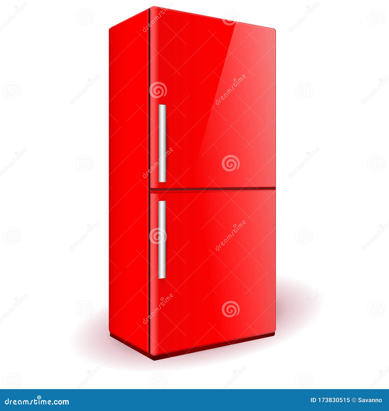 Red refrigerator stock vector. Illustration of refrigerator - 173830515