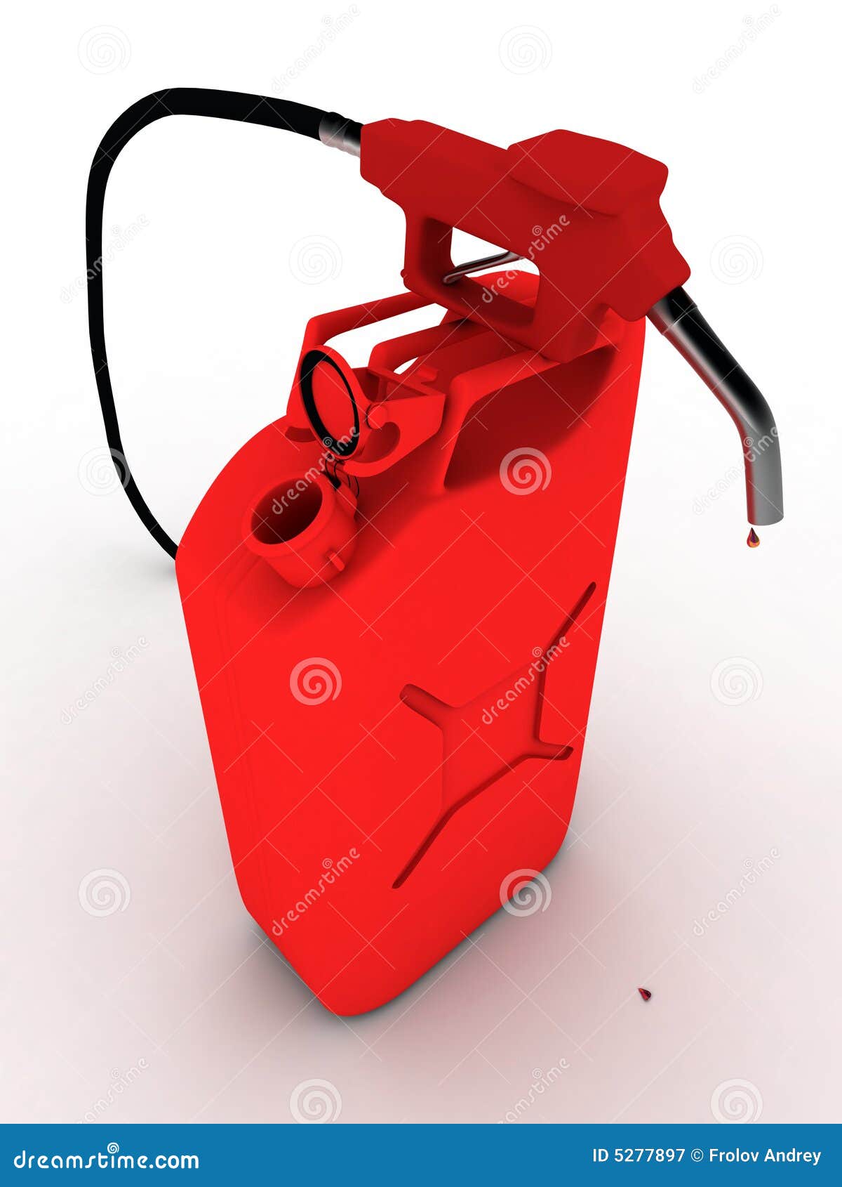Red refueling hose stock illustration. Illustration of single - 5277897