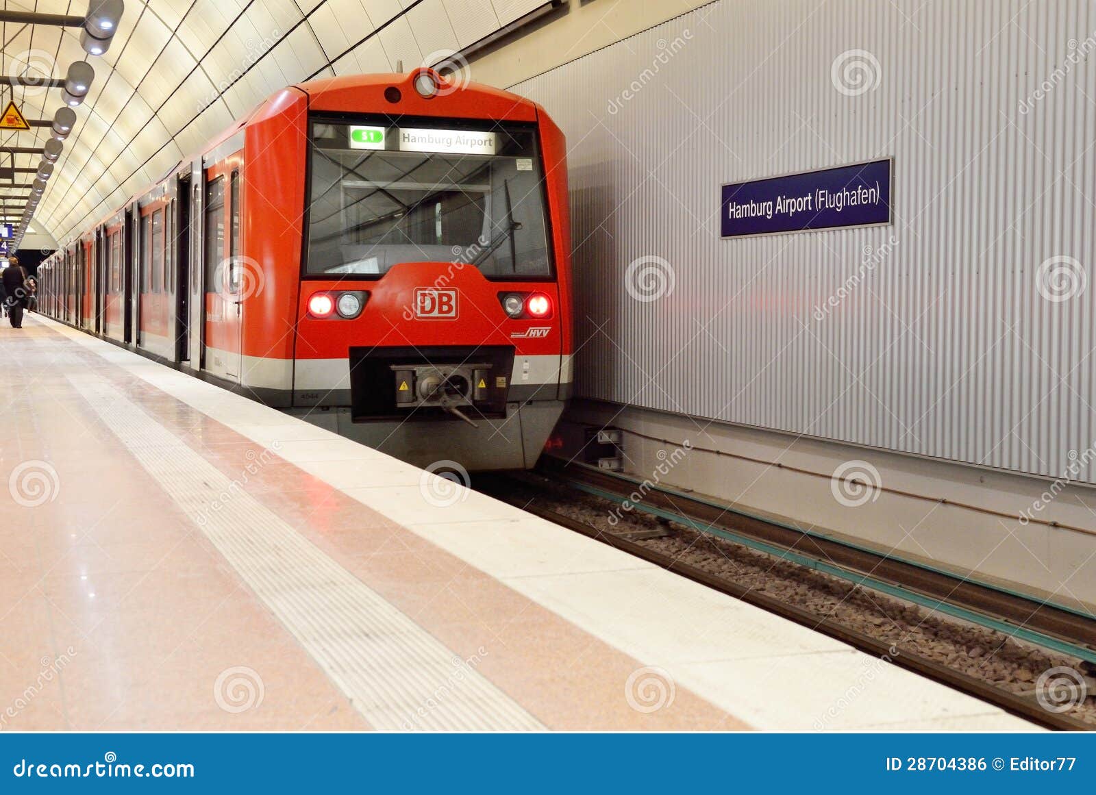 Red Regio Train at Hamburg Airport in Germany Editorial Photo - Image ...