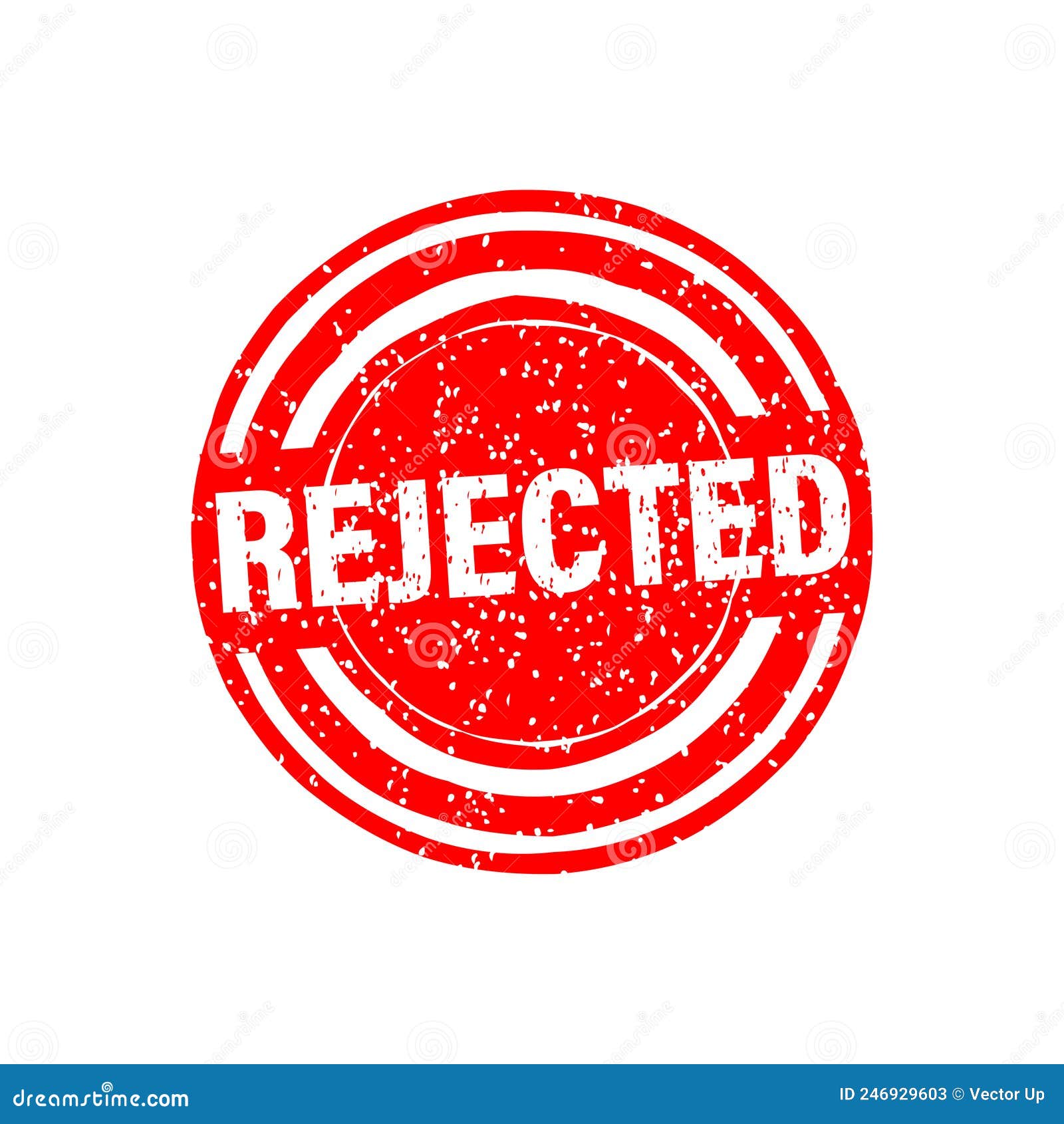 Red Rejected Stamp in Vintage Style on White Background. Vector Design ...