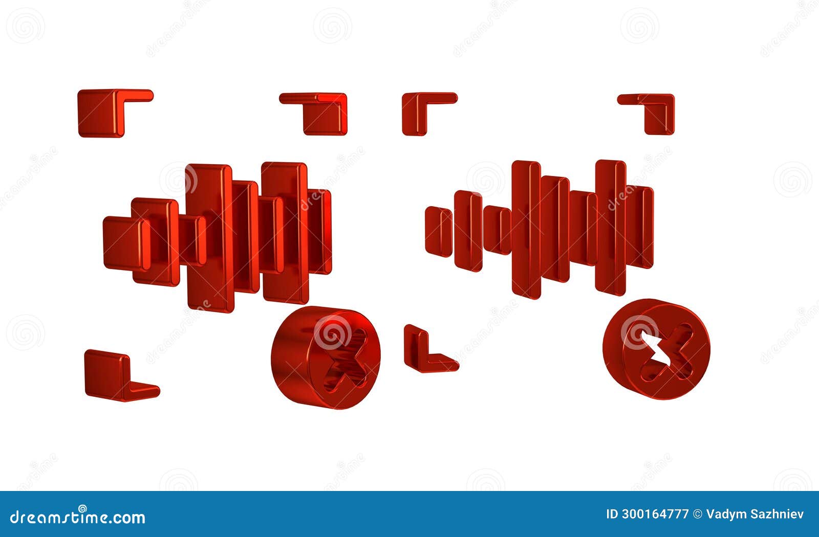 Red Rejection Voice Recognition Icon Isolated on Transparent Background ...