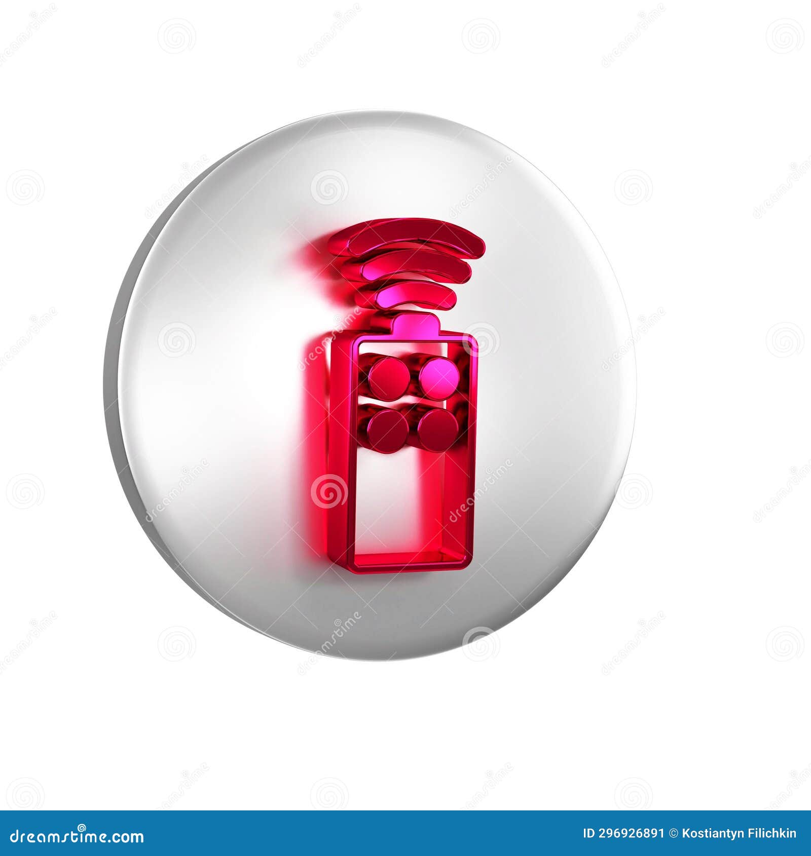 Red Remote Control for the Camera Icon Isolated on Transparent ...