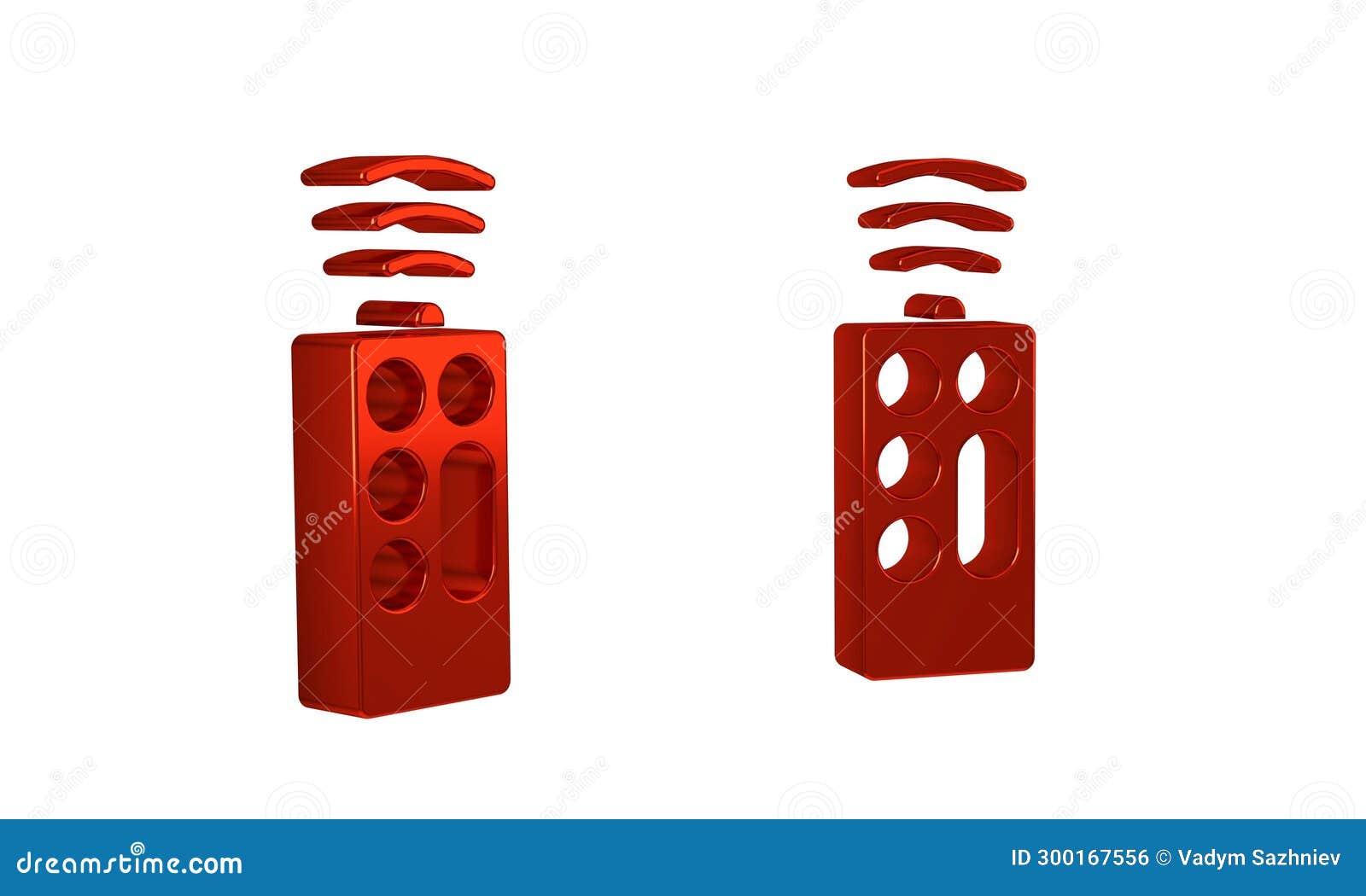 Red Remote Control Icon Isolated on Transparent Background. Stock ...