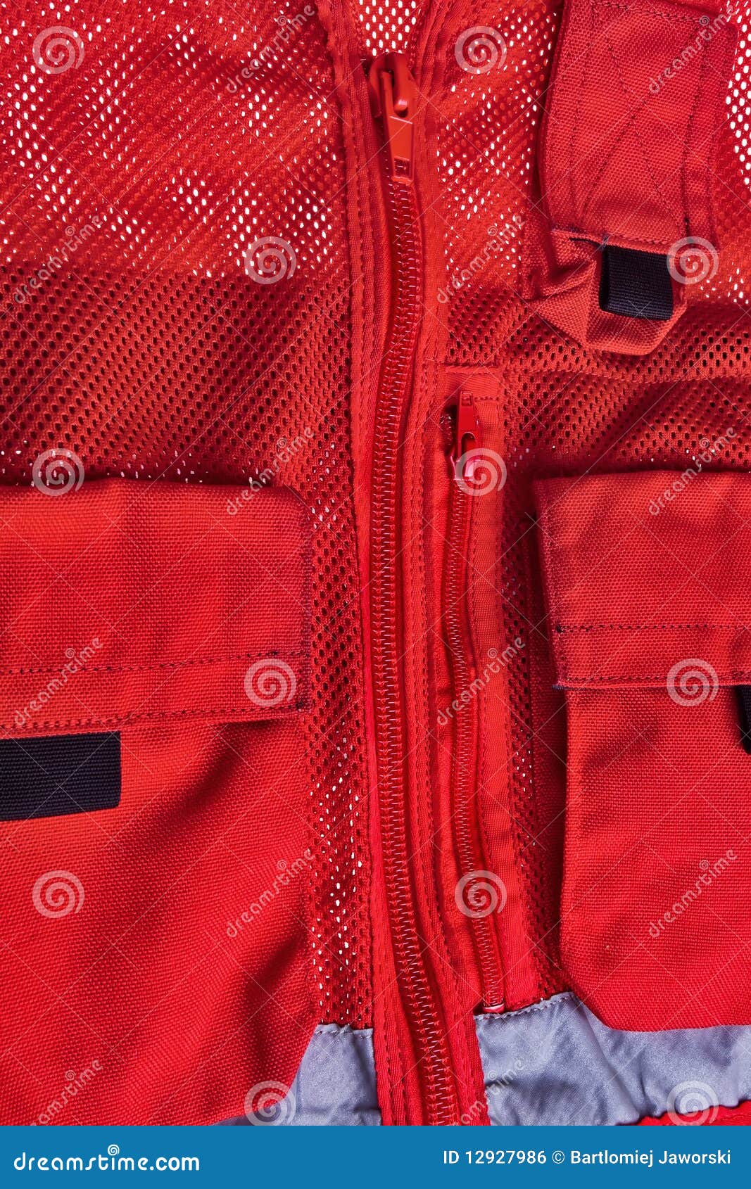 Red rescue vest. stock photo. Image of view, texture - 12927986