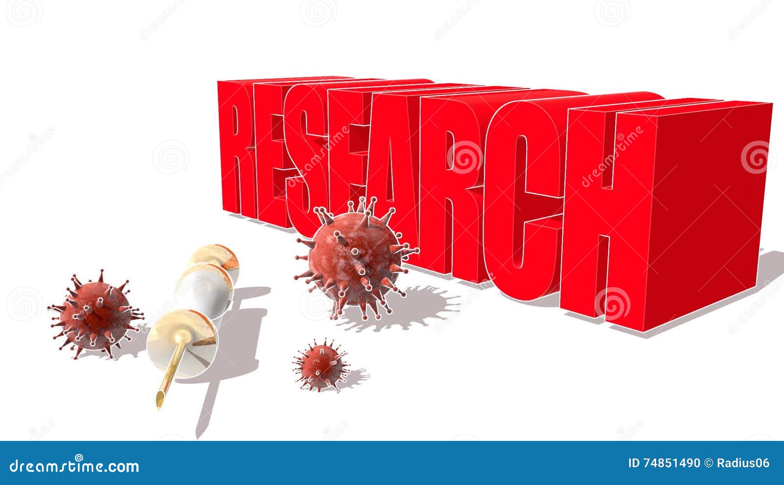 Red Research Word, Abstract Virus Models and Syringe Stock Footage ...