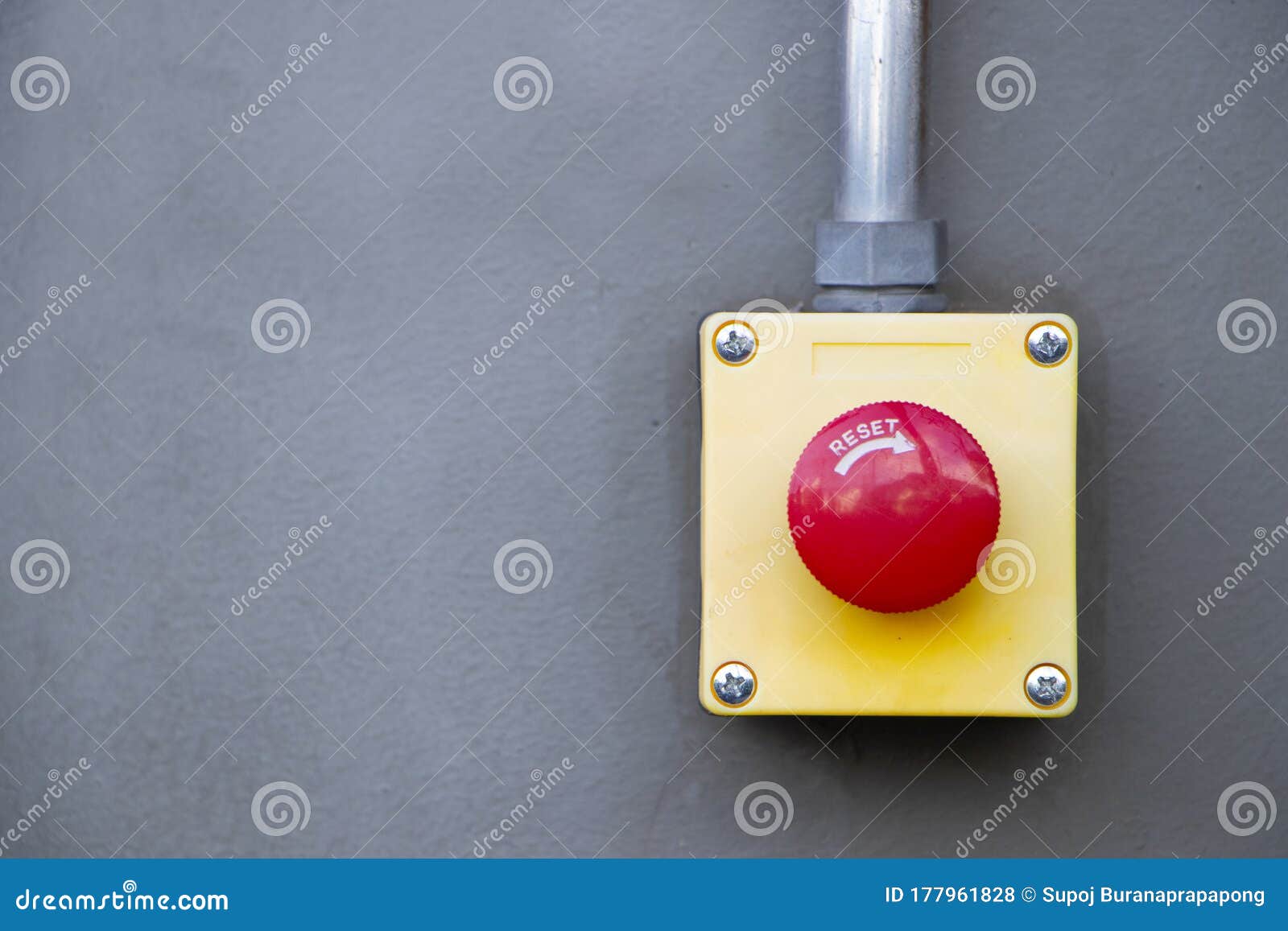 Red Button. Big Red Button On Wall. The Production Emergency Button ...