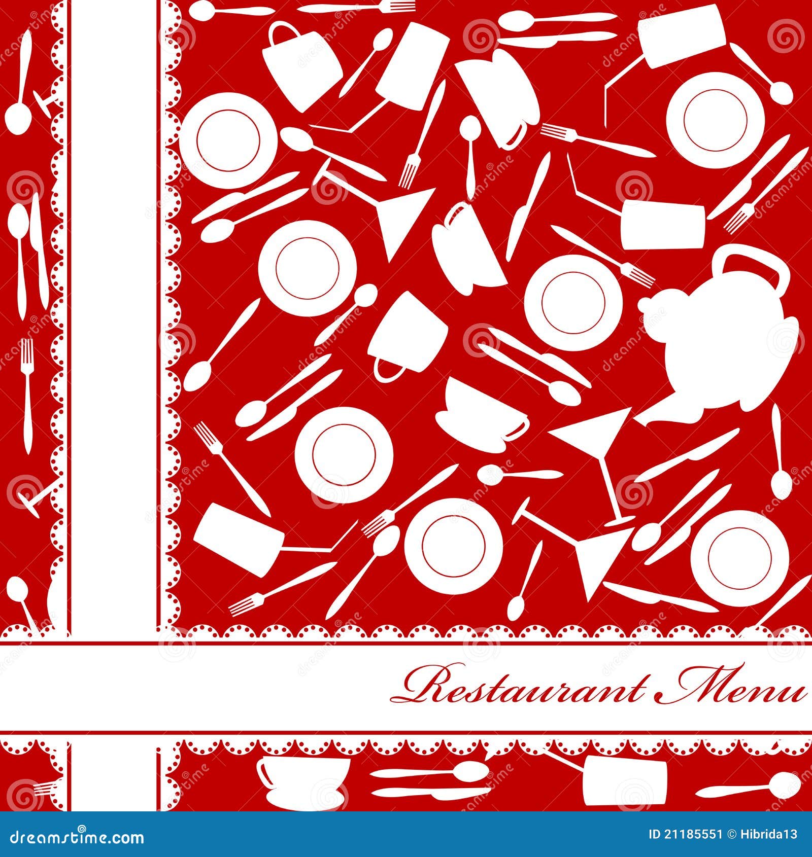 Red restaurant menu stock vector. Illustration of cover - 21185551