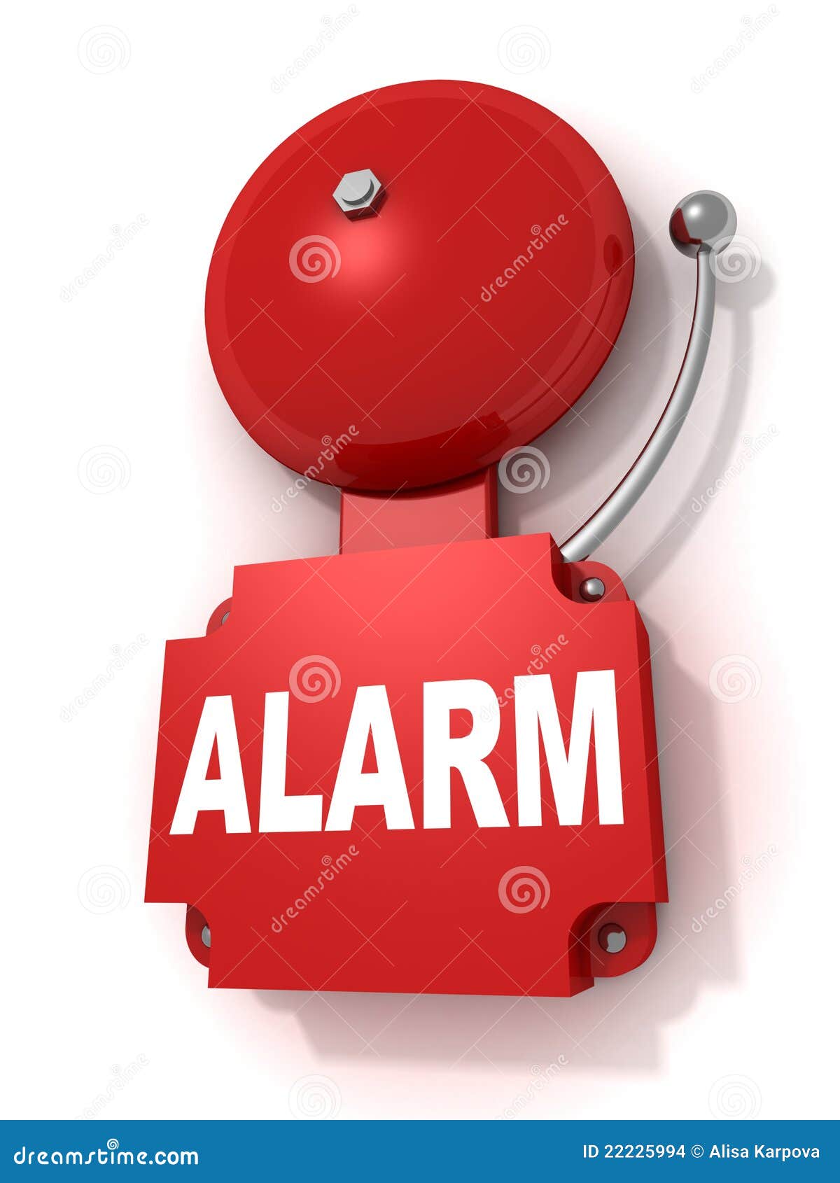 Red retro alarm bell stock illustration. Illustration of health - 22225994