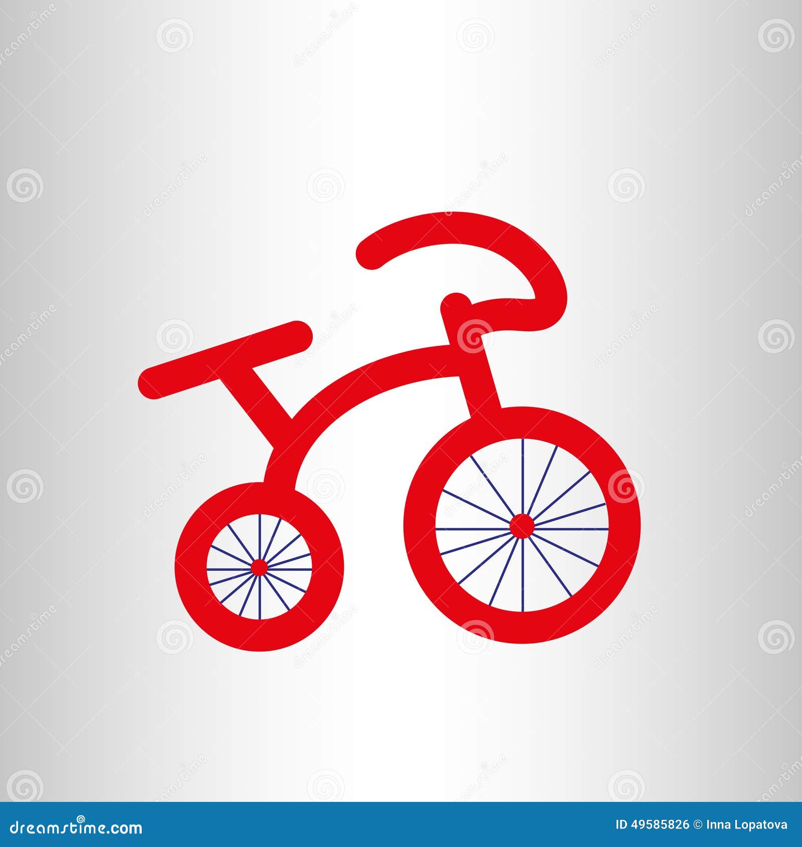 Red retro bicycle icon stock vector. Illustration of ride - 49585826